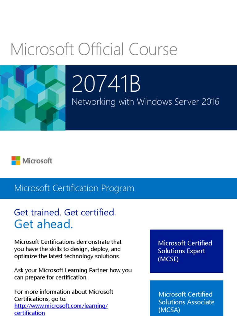 20741B - 00-Lab Setup | PDF | Microsoft Certified Professional | I Pv6