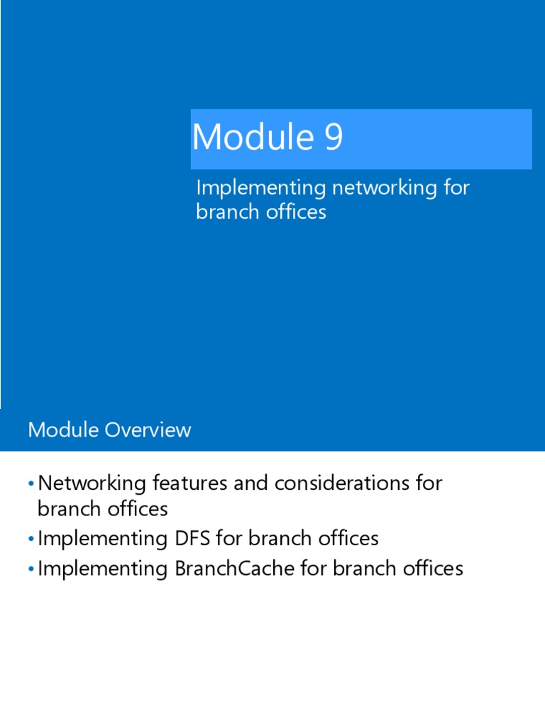 20741b 09 Implementing Networking For Branch Offices Pdf Server Computing Computer Network