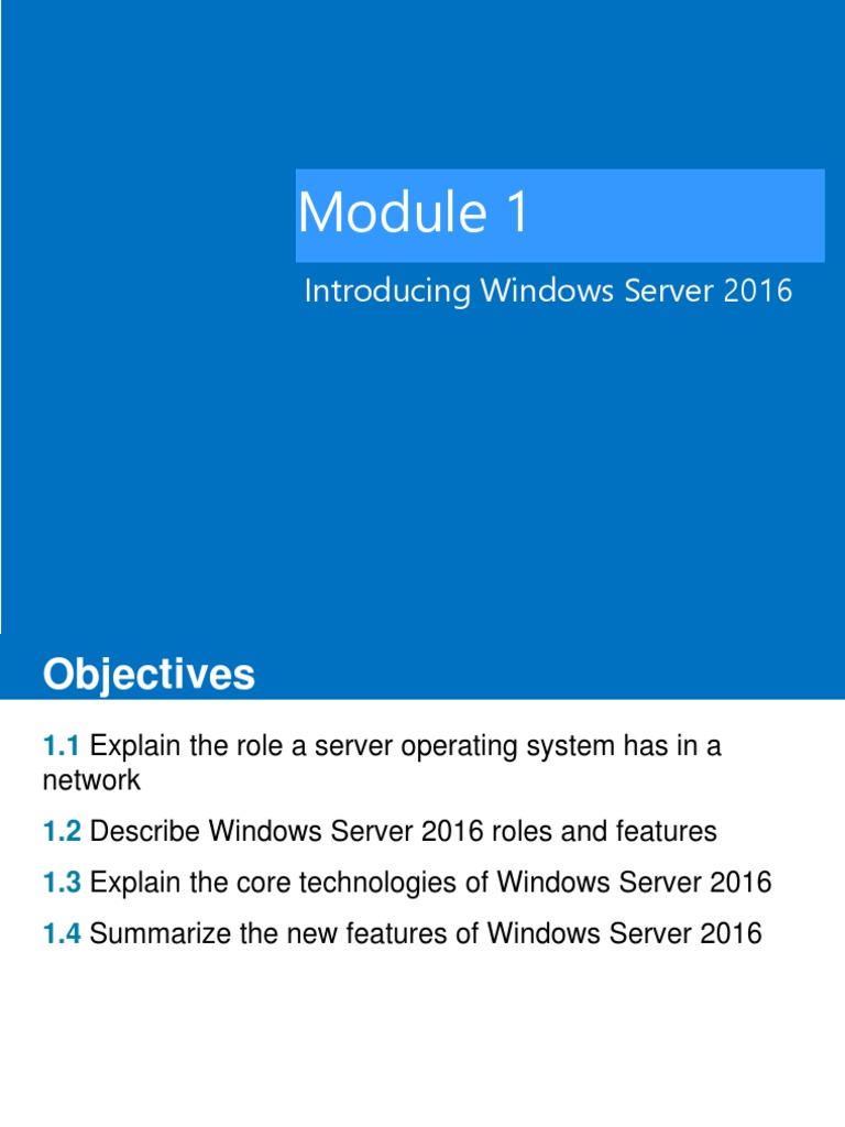 Introducing Windows Server 2016 | PDF | Hyper V | Active Directory