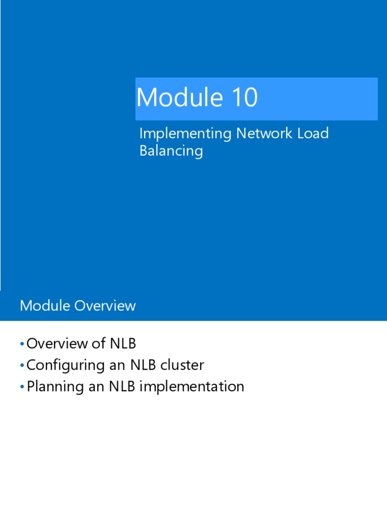 Implementing Network Load Balancing | PDF | Computer Cluster | Computer Network