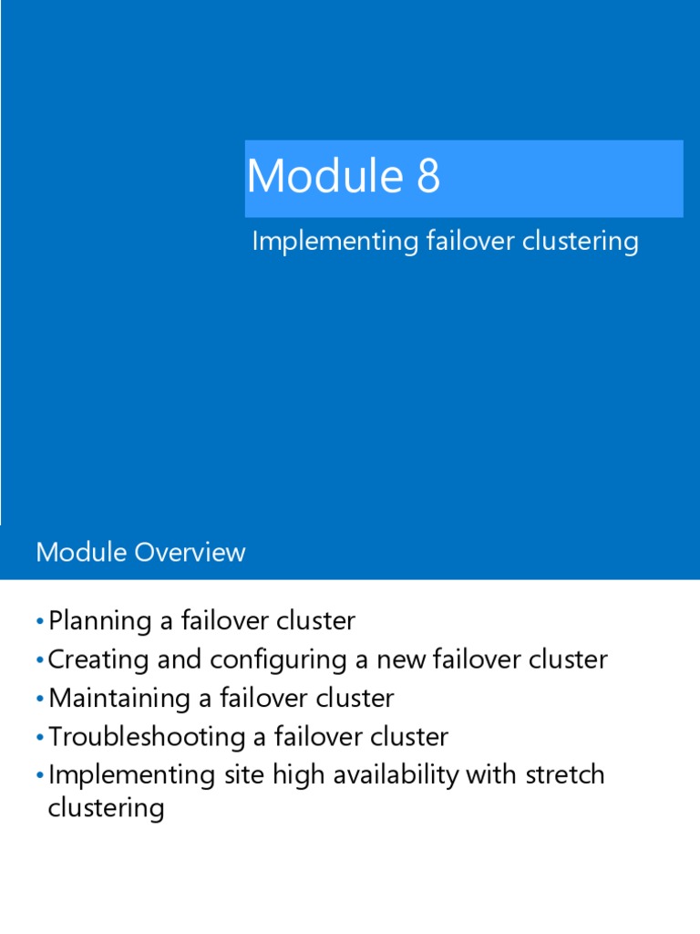 Implementing Failover Clustering | PDF | Computer Cluster | Replication (Computing)