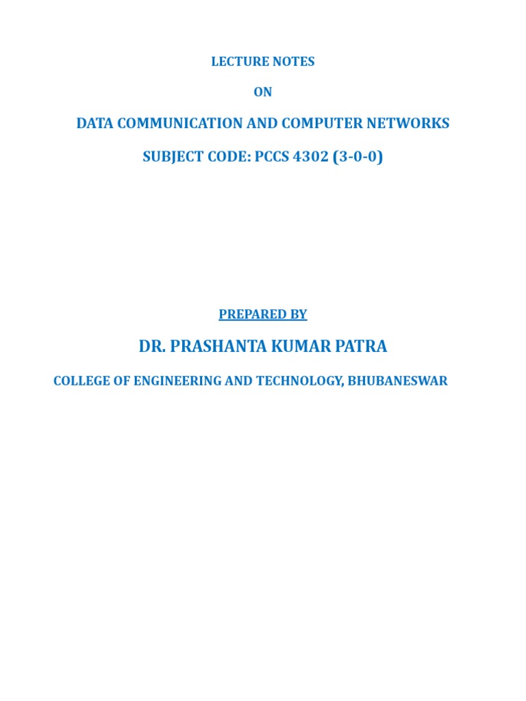 265 - DCCN Lecture Notes | PDF | Network Topology | Data Transmission 265 - DCCN Lecture Notes | PDF | Network Topology | Data Transmission