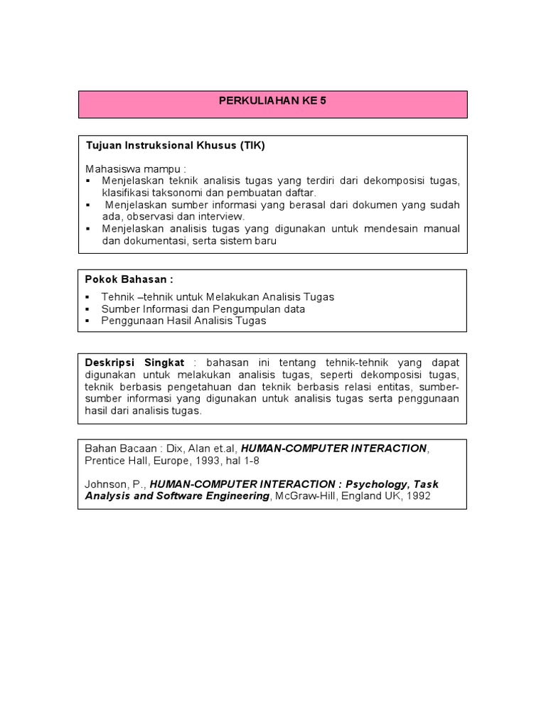 LecNote Analisis Tugas | PDF