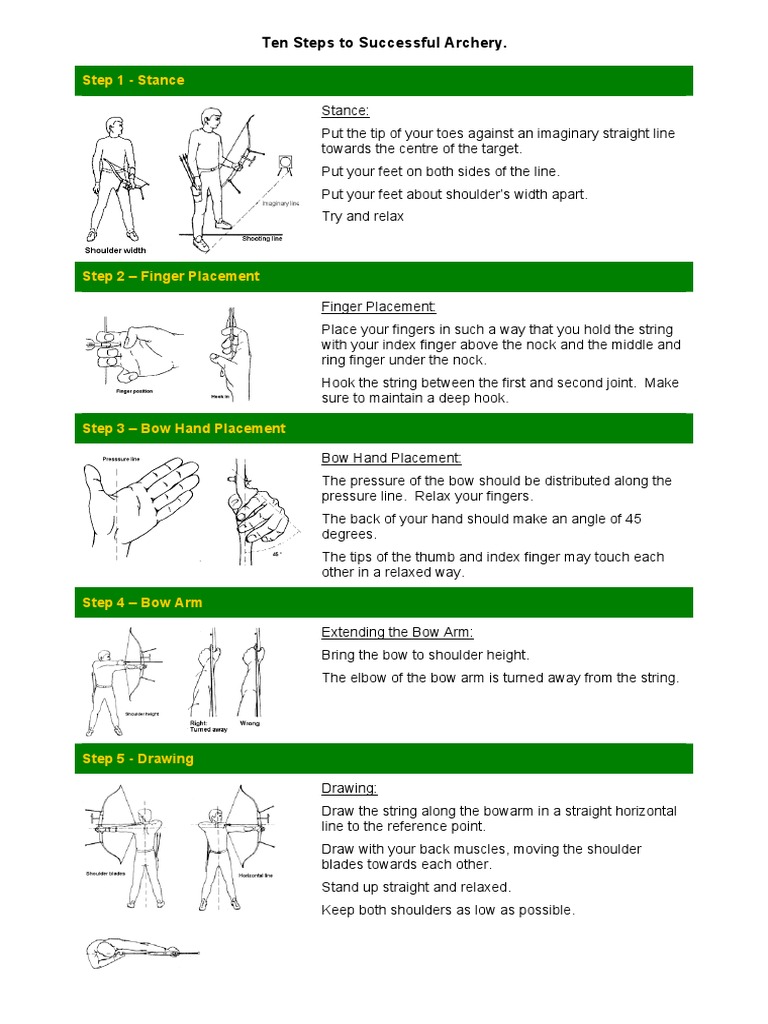 Ten Steps To Successful Archery.: Step 1 - Stance | PDF | Bow And Arrow ...