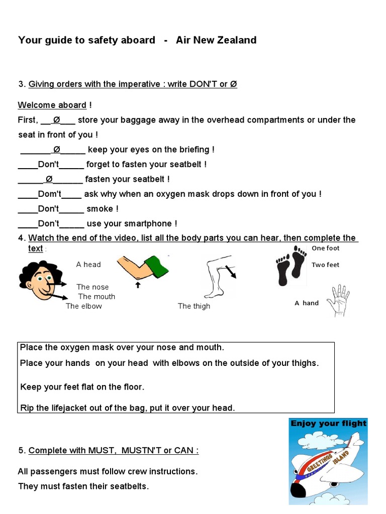 Flight Safety Rules Activity | PDF