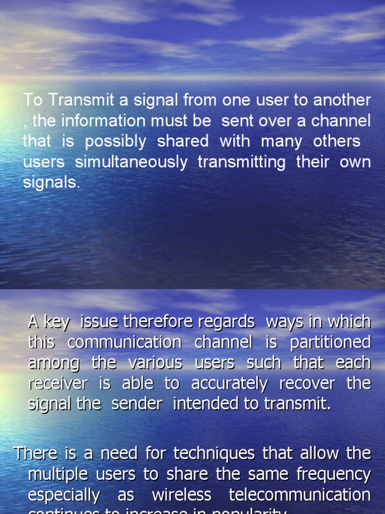 Multiple Access Technique | PDF | Channel Access Method | Radio ...