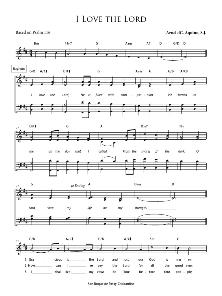 I Love The Lord | PDF