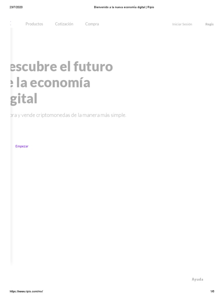 Bienvenido A La Nueva Economía Digital - Ripio PDF | PDF | Economias | Business