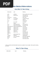 Pharmacy Sig Codes and Abbreviations | PDF