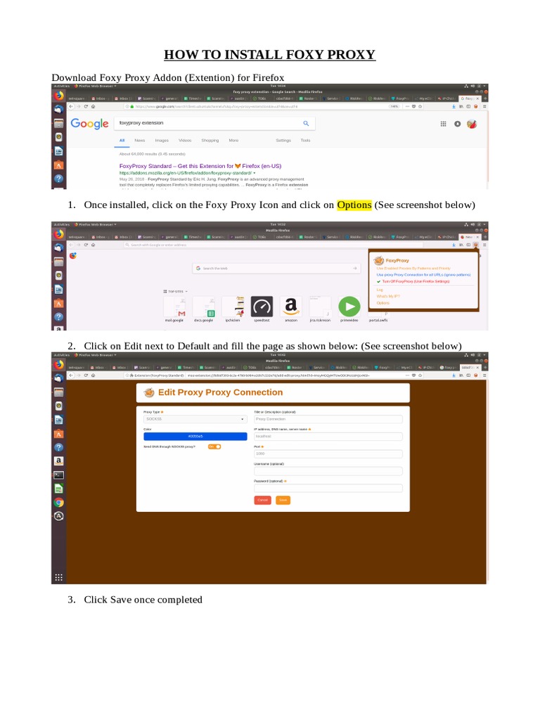 FoxyProxy Install Guide | PDF