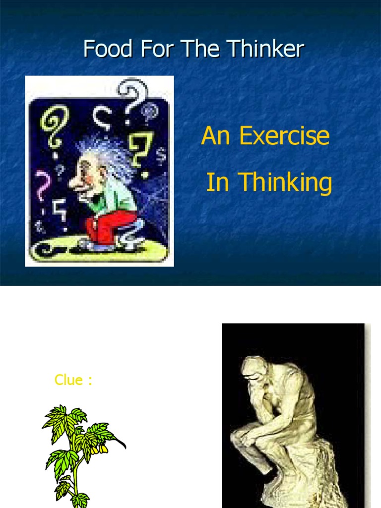 Food For The Thinker | PDF