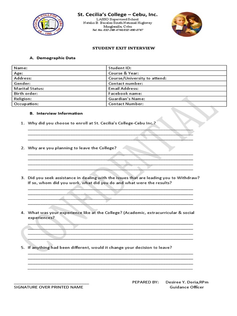 STUDENT EXIT INTERVIEW | Business