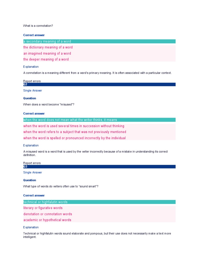 Language Use Test | PDF | Word | Semiotics