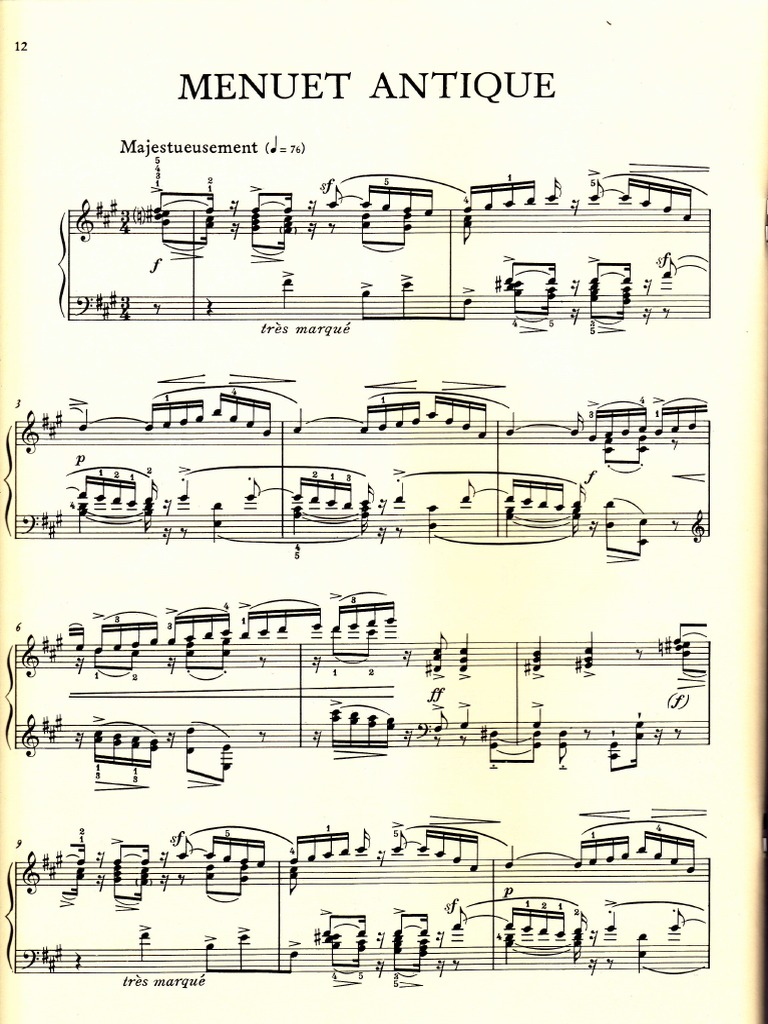 Ravel Menuet Antique | PDF