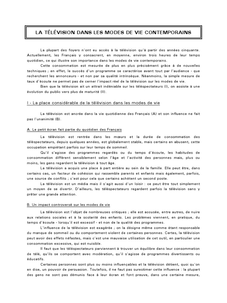 Note De Synthese Pdf Pdf Audience Média Divertissement Général