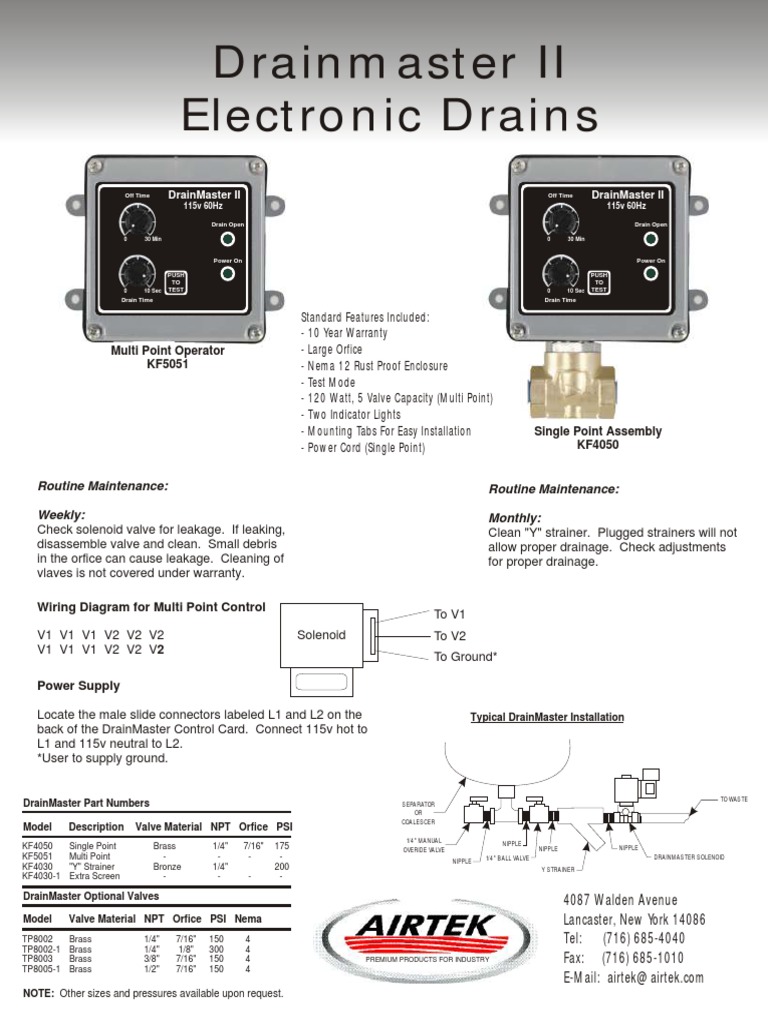 Timed Drain | PDF | Valve | Manufactured Goods