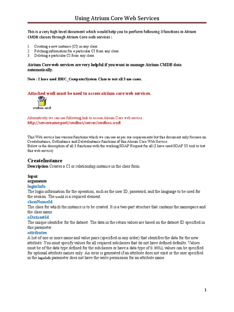 Using Atrium Core Web Services | PDF | Parameter (Computer Programming ...