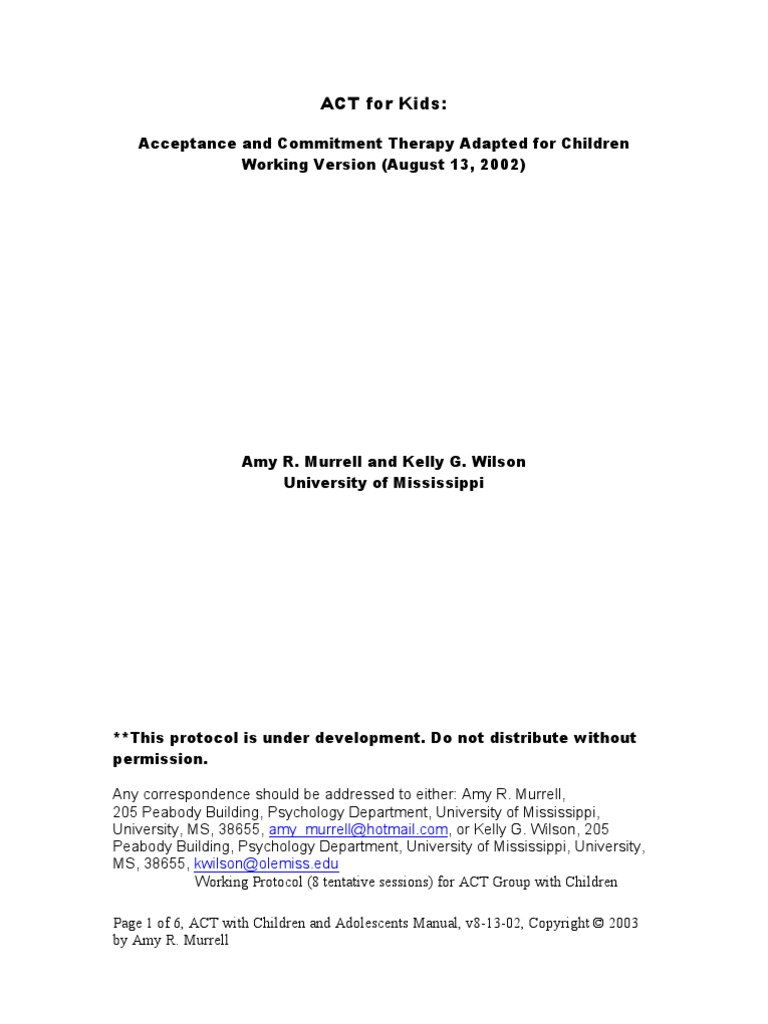 Working Protcol Kids | PDF | Mind | Heart