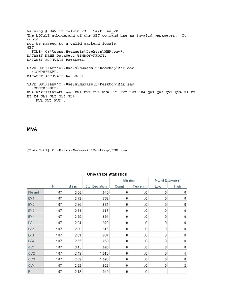 Univariate Statistics | PDF | Brand | Scientific Method