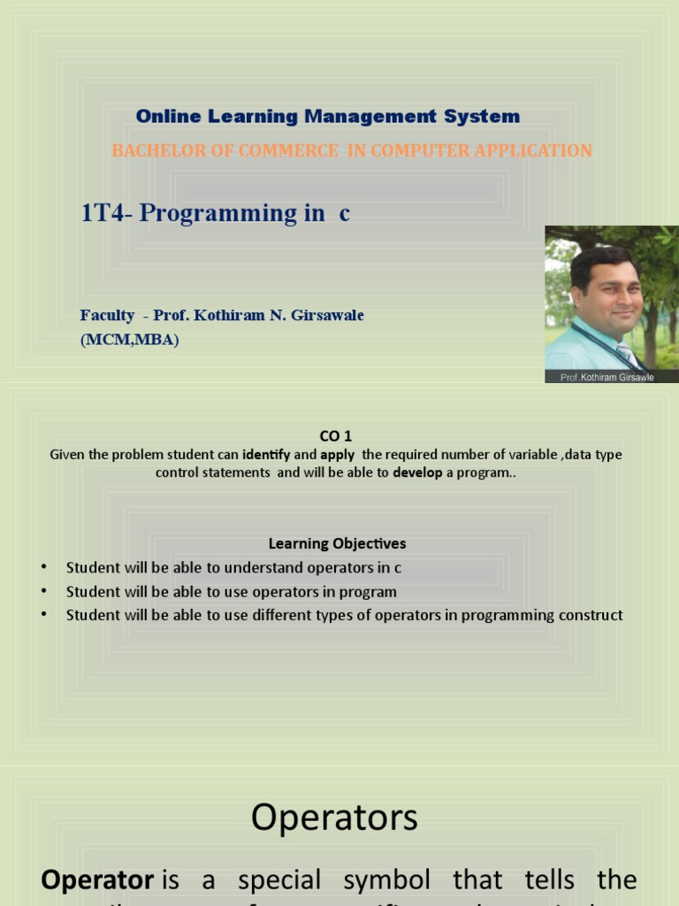 1T4-Programming in C: Online Learning Management System | PDF ...