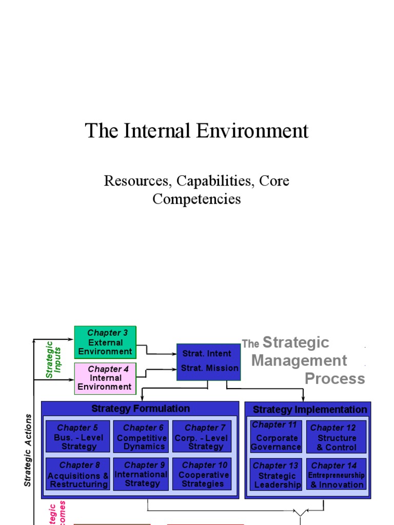 The Internal Environment: Resources, Capabilities, Core Competencies ...