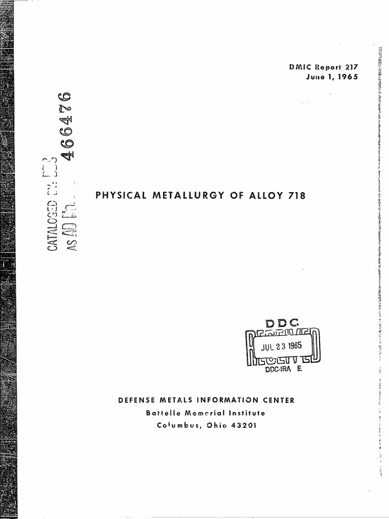 Inconel 718 PDF | PDF | Annealing (Metallurgy) | Heat Treating