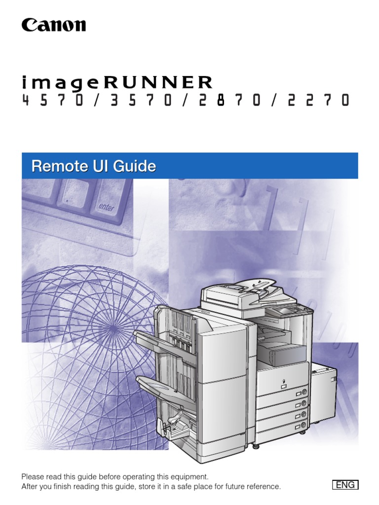 Canon ImageRUNNER IR3570 Remote Interface Guide | PDF | World Wide Web ...