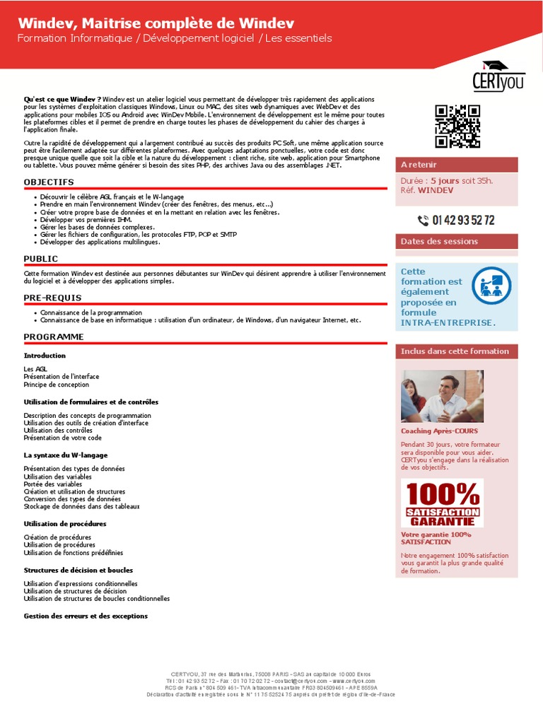 Windev Formation Windev PDF | PDF | Application | Microsoft Windows