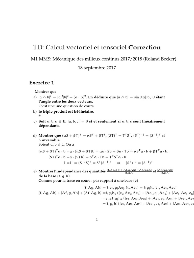 Formules du triple produit vectoriel | PDF | Physique théorique ...