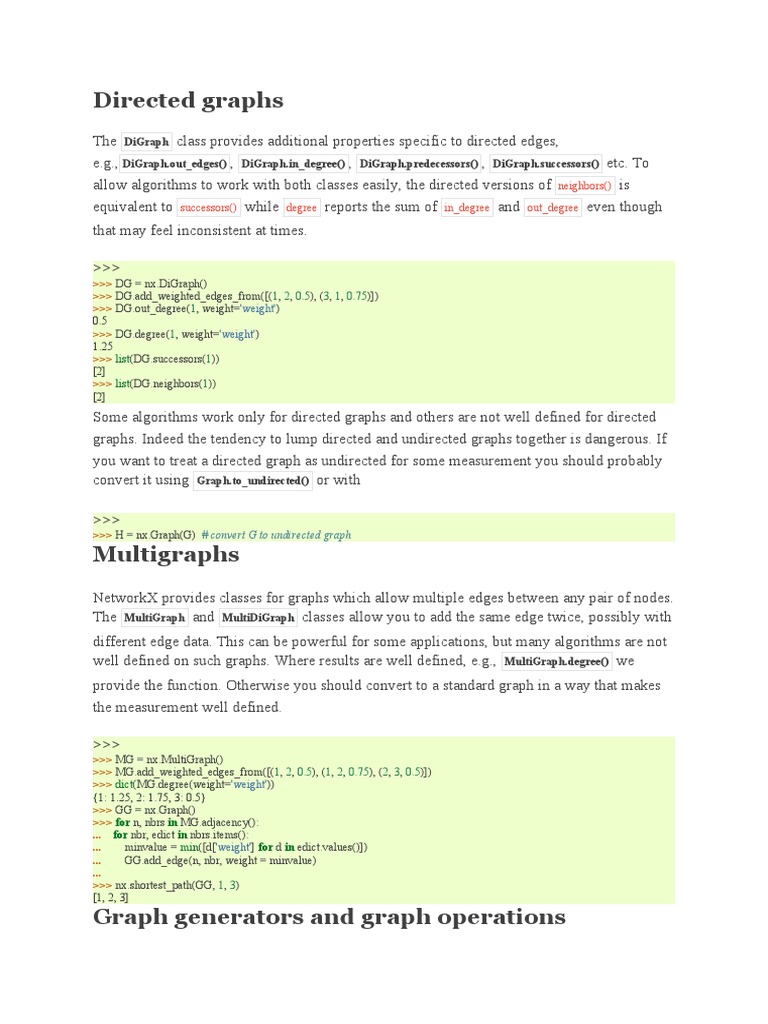 Directed Graphs: Digraph Digraph - Out - Edges Digraph - in - Degree ...