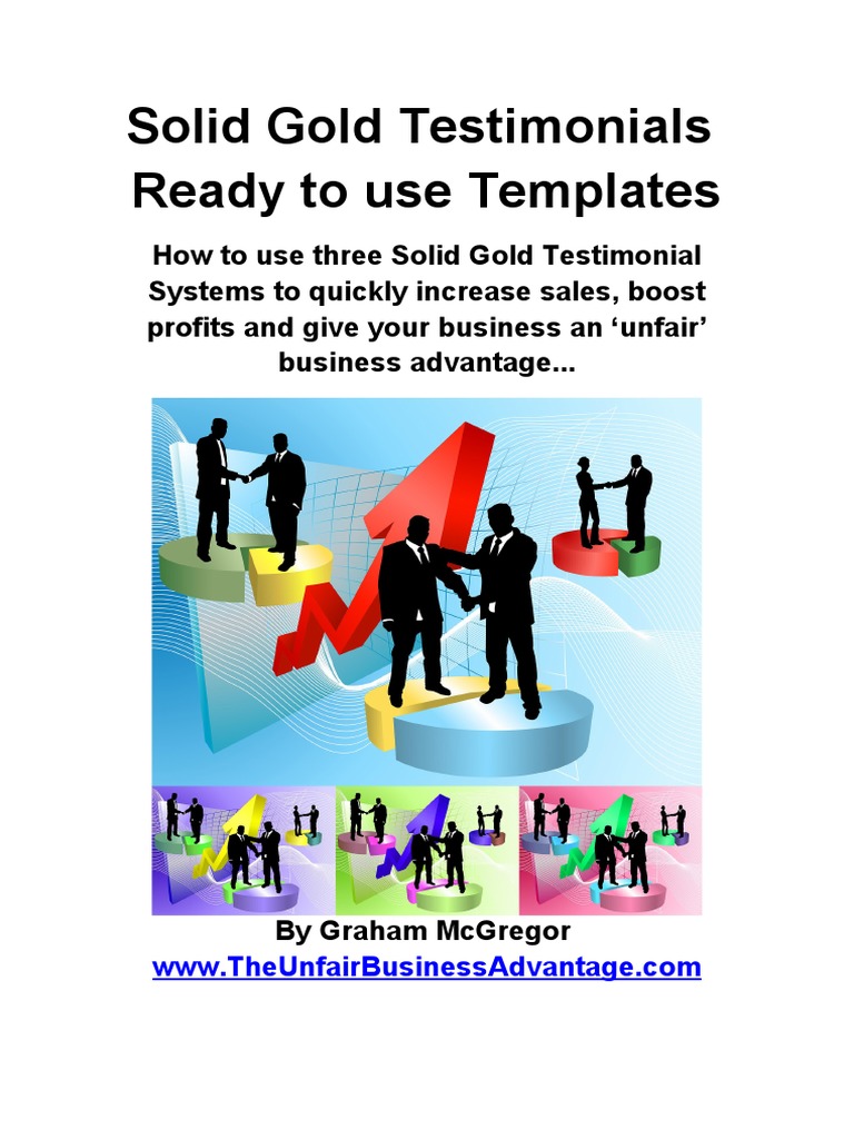 Solid Gold Testimonials Ready To Use Templates | PDF | Copyright | Internet