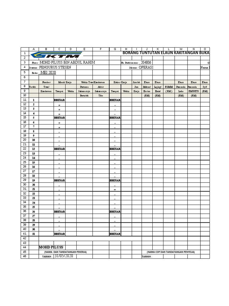 Time Sheet 2.ods | PDF