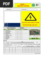 Form Check List Inspeksi Trafo Las | PDF