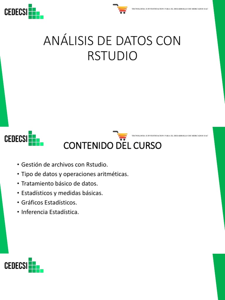 Analisis de Datos Con Rstudio Intro PDF | PDF | Estadísticas | Informática
