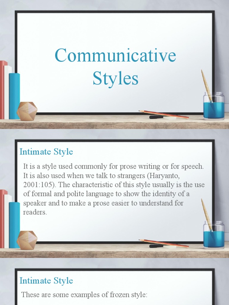 Communicative Styles | PDF | Communication | Psychological Concepts