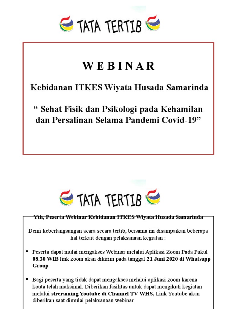 Tata Tertib Webinar Awal | PDF