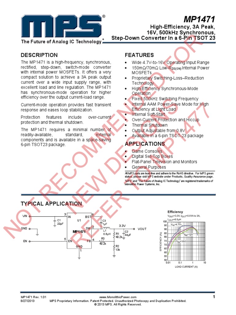 NOT Recommended For New Designs Refer TO MP1477 | PDF | Capacitor ...