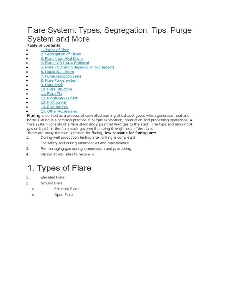 A Comprehensive Guide to Flare Systems: Components, Design ...