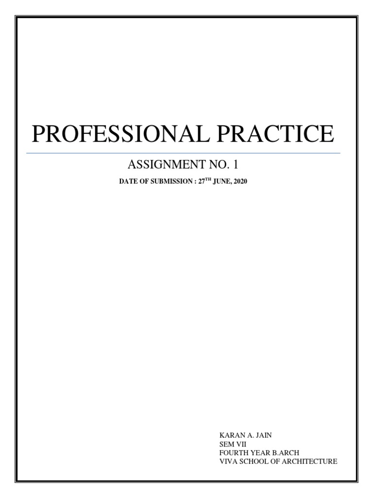 Professional Practice: Assignment No. 1 | PDF | Law And Economics ...
