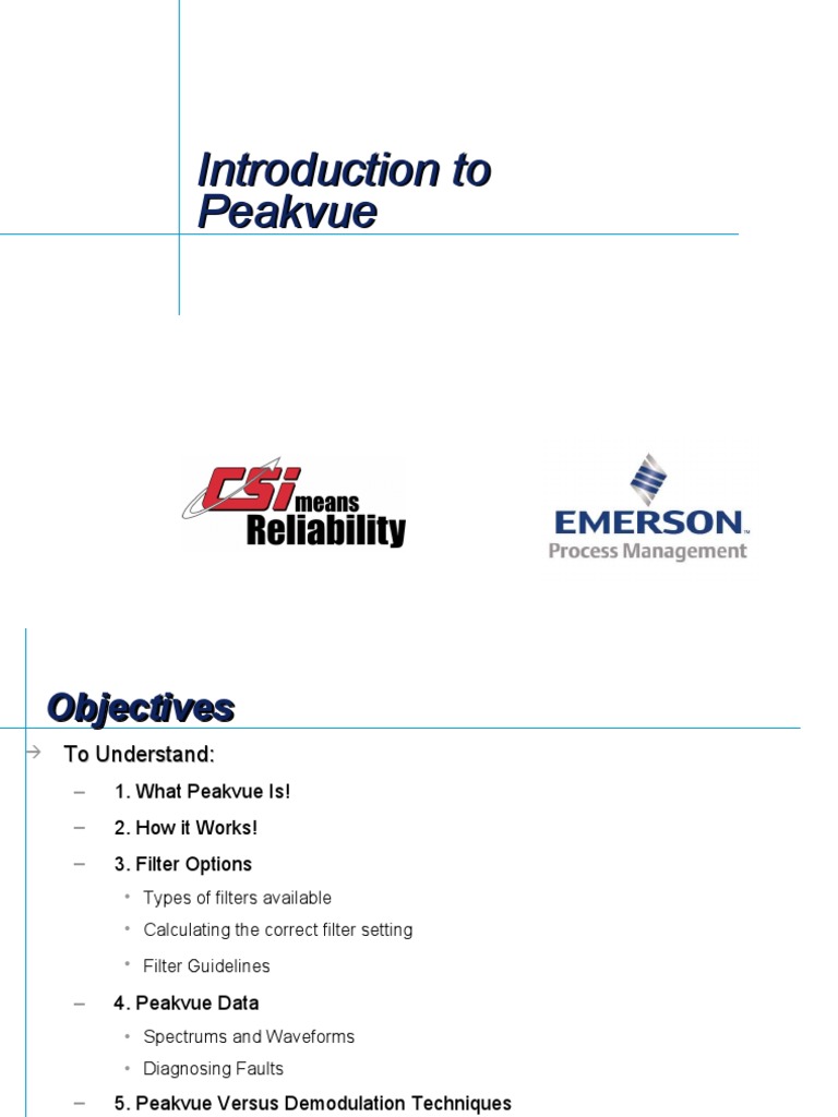 Introduction To Peakvue | PDF | Spectral Density | Filter (Signal Processing)