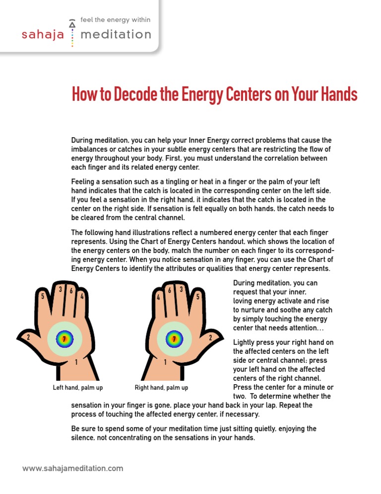 07. Decode the energy in your hands - Sahaja Meditation Handout v1.2 ...