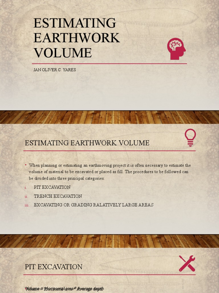 Earthwork Volume Estimation Guide | PDF
