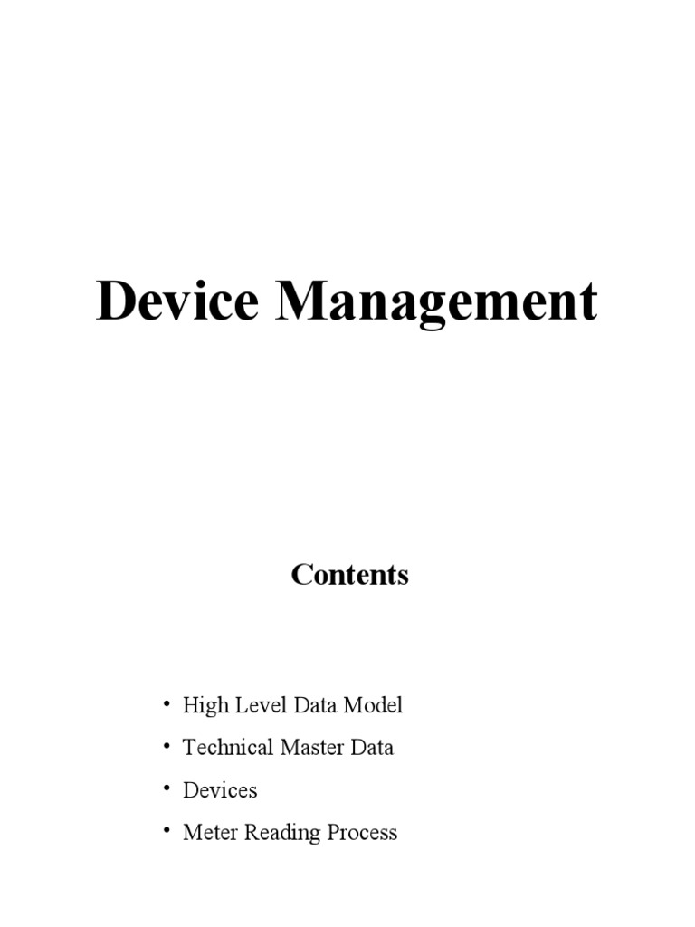 Device Management Presentation | PDF | Utility | Data