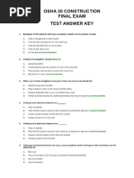 Osha 30 Final Exam With 100 Questions and Answers Latest Updated 2024 ...