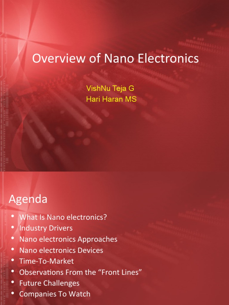 Overview of Nano Electronics Trends | PDF | Nanotechnology | Computer ...