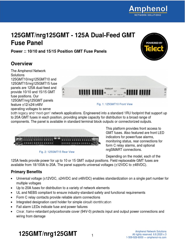 125GMT/nrg125GMT - 125A Dual-Feed GMT Fuse Panel | PDF | Fuse ...