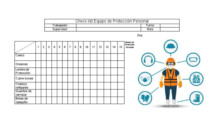 Formato Check List Equipo de Protección Personal | PDF