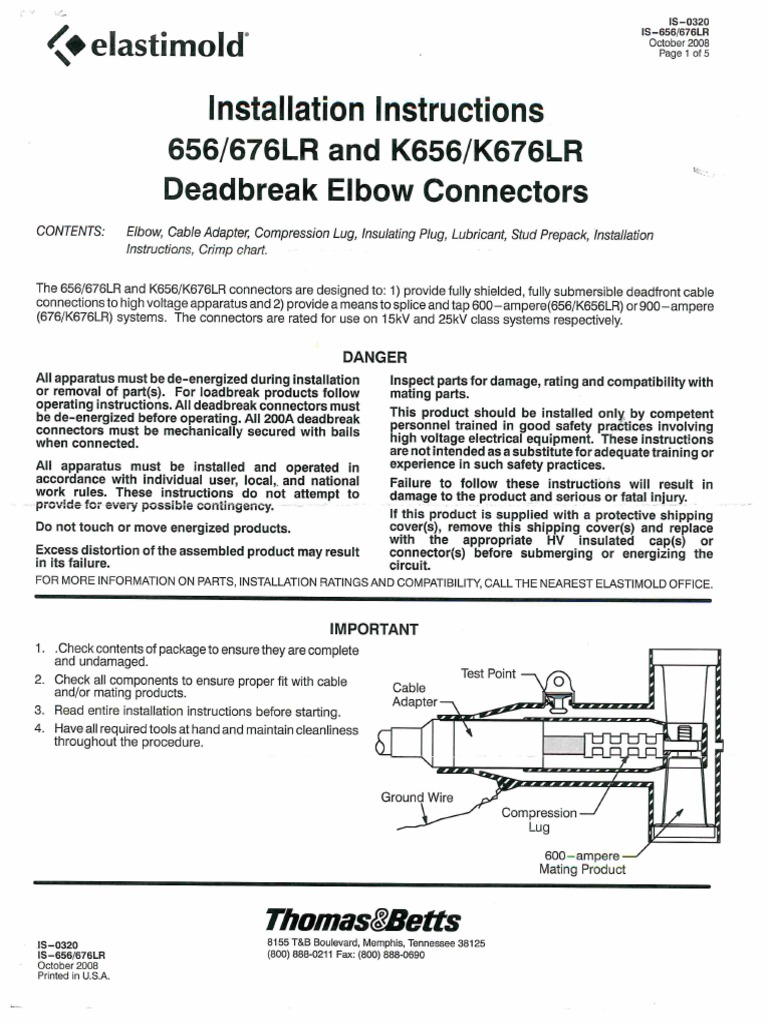 Manual Cuerpo En T 500 Elastimold K656 Pdf