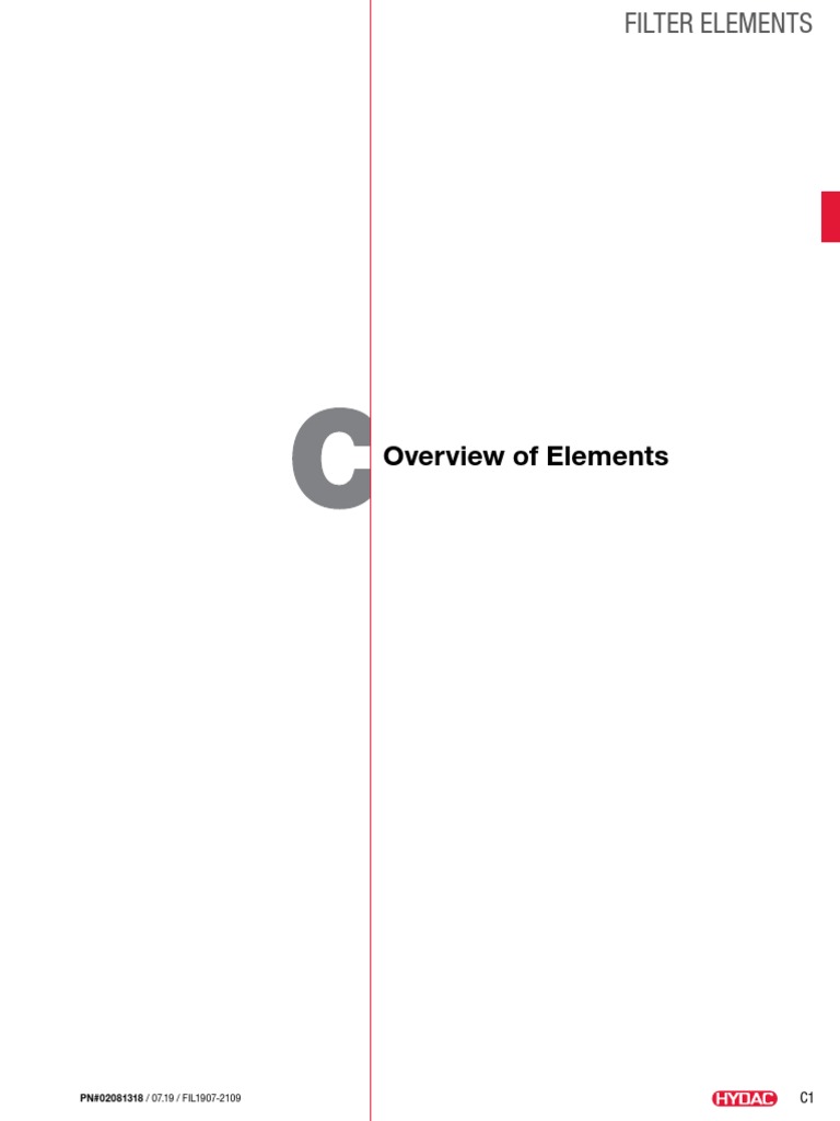 Hydac Filter Elements | PDF | Filtration | Lubricant