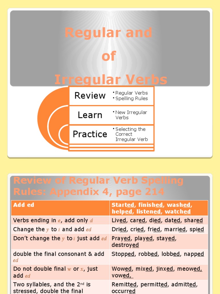 Regular and Irregular Verbs | PDF | Semiotics | Language Mechanics